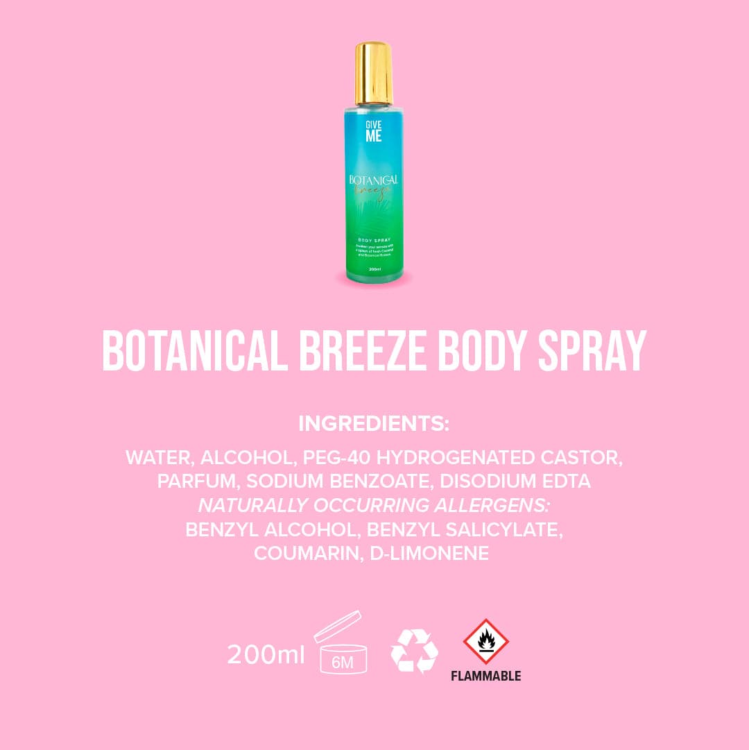Botanical Breeze Body Spray | Give Me Cosmetics