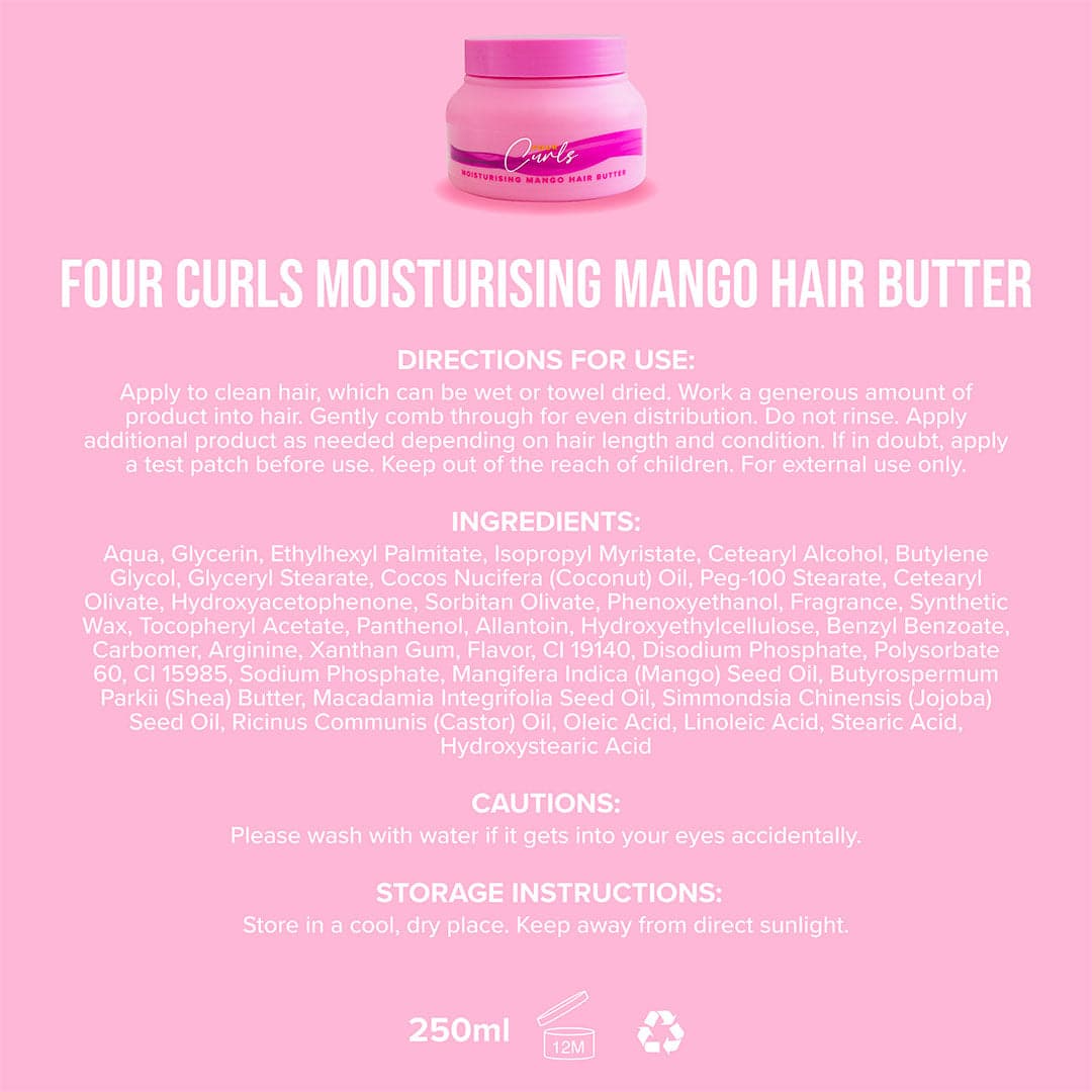 Four Curls Moisturising Mango Hair Butter – Give Me Cosmetics